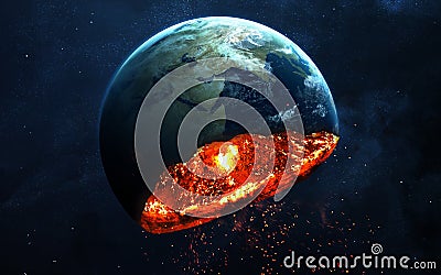 Explosion Of Earth Planet Royalty-Free Illustration | CartoonDealer.com ...