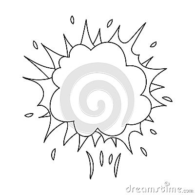 Explosion Icon In Outline Style.Explosion Vector Symbol Stock ...