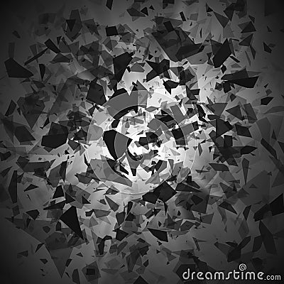 Explosion - Shatter And Destruction Effect. Abstract Cloud Of Pieces ...