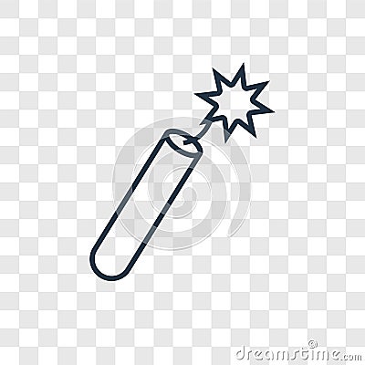 Explosive Concept Vector Linear Icon Isolated On Transparent Background ...