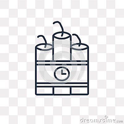 Linear Explosive Icon from Army and War Outline Collection. Thin Line ...