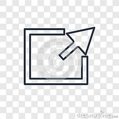 Export Concept Vector Linear Icon Isolated On Transparent Background ...
