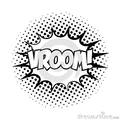 Expression Splash With Vroom Word Pop Art Line Style Vector ...