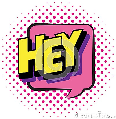 Expression Words Design For Hey Vector Illustration | CartoonDealer.com ...
