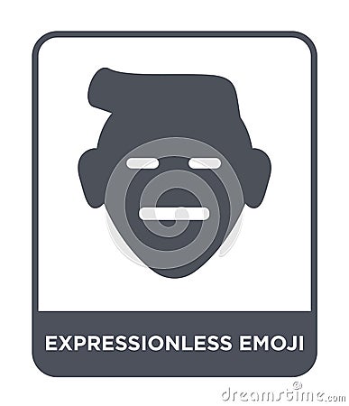 Expressionless Emoji Icon In Trendy Design Style. Expressionless Emoji ...