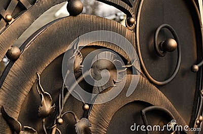 Exquisite Elements Of Metal Forged Gates Royalty-Free Stock Photo ...