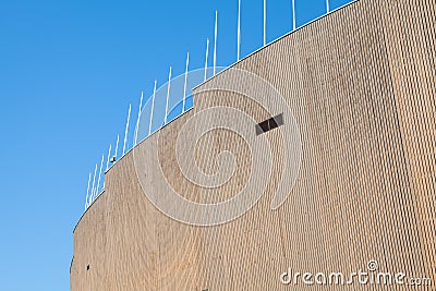 Exterior Timber Cladding Of Helsinki Olympic Stadium Editorial Photo ...