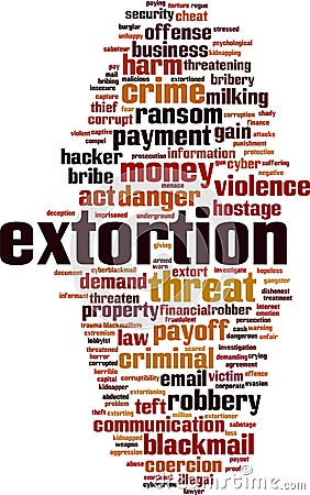 Extortion Word Cloud Vector Illustration | CartoonDealer.com #194135228