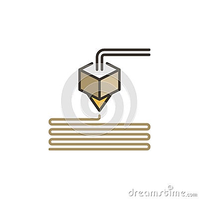 Extruder For 3D Printing Vector Product Development Concept Colored ...