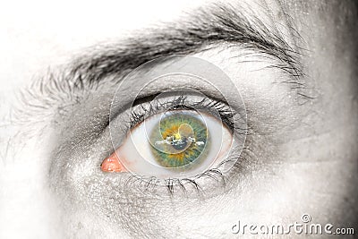 Moon in eye stock photo. Image of astronomy, white, moon - 4220238