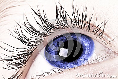 Moon in eye stock photo. Image of astronomy, white, moon - 4220238