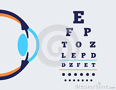 Eye Chart Poster Vector Illustration | CartoonDealer.com #354566252