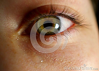 Eye Closeup With Tear Royalty Free Stock Photography - Image: 700247