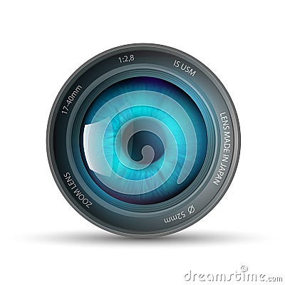 Eye Inside The Camera Lens Stock Illustration - Image: 50775866