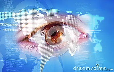 Eye And World Map Royalty-Free Stock Photo | CartoonDealer.com #13977711