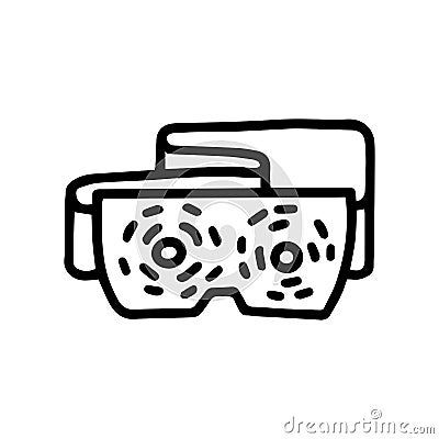Eyes Massage Device Line Vector Doodle Simple Icon | CartoonDealer.com ...