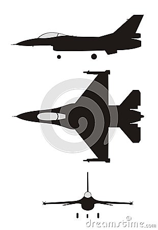 F-16 Vector Illustration | CartoonDealer.com #4581808