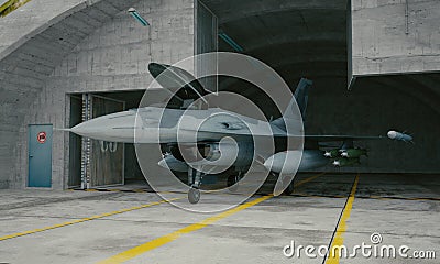 F 16 , American Military Fighter Plane. Military Base, Hangar, Bunker ...