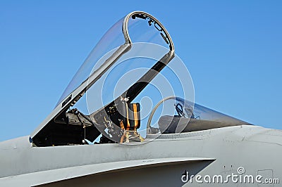 F-18 Hornet Fighter Plane Canopy Stock Image - Image: 30889571