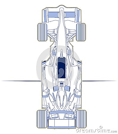 F1 Car Scheme Top View Royalty Free Stock Images - Image: 21471909
