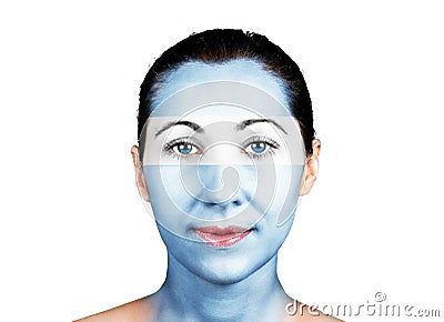 Face With The Argentina Flag Royalty-Free Stock Photography ...