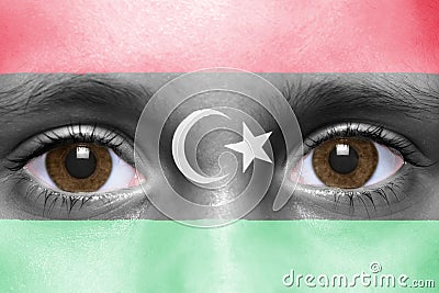 Face With Libyan Flag Royalty-Free Stock Photography | CartoonDealer ...