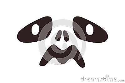 Face Silhouette With Frightened Afraid Emotion, Halloween Stencil ...