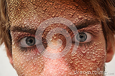 Face With Waterdrops Sweat Stock Images - Image: 12468164