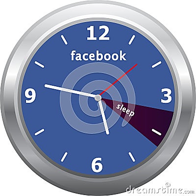 Facebook Clock Editorial Photo - Image: 24942911