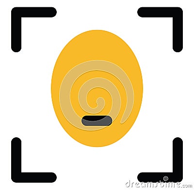FaceID Icon, Icon Cartoon Vector | CartoonDealer.com #258929323