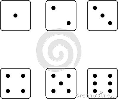 Faces Of Set Of Dice Stock Image - Image: 3177911