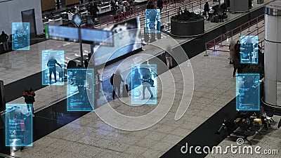 Facial Recognition Technology Scan and Detect People Face for ...