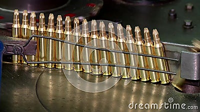 Factory of ammunition stock video. Video of caliber, line - 54654387