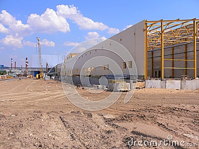 Large Distribution Warehouse Stock Image - Image of receiving, curb ...