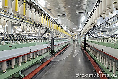 Factory Cotton Spinning Machine Royalty-Free Stock Photo ...