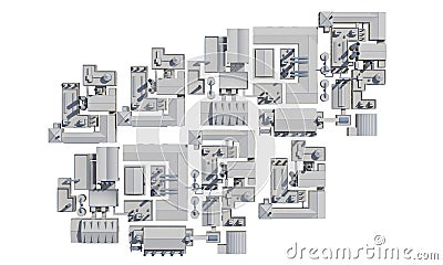 Factory Top View Isolated On White Royalty-Free Stock Image ...