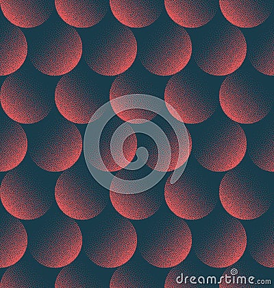Faded Circles Seamless Pattern Trend Vector Red Enigmatic Abstract ...