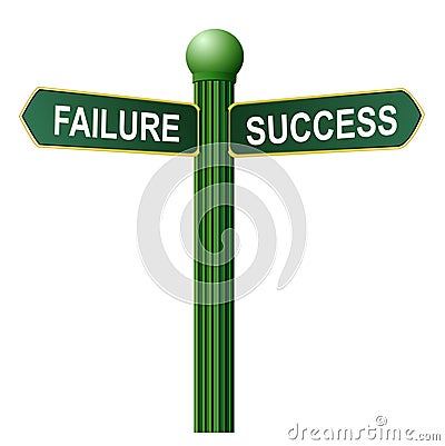 Failure And Success Symbol Stock Image - Image: 16049751