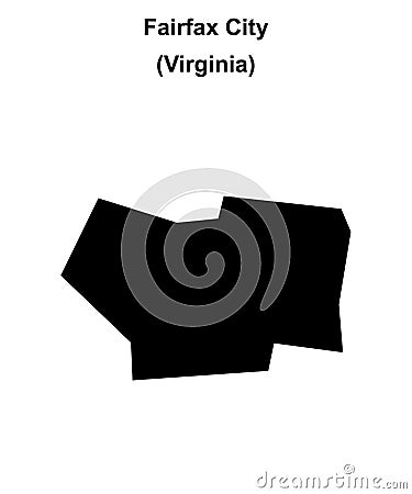 Fairfax City Outline Map Vector Illustration | CartoonDealer.com #361871300