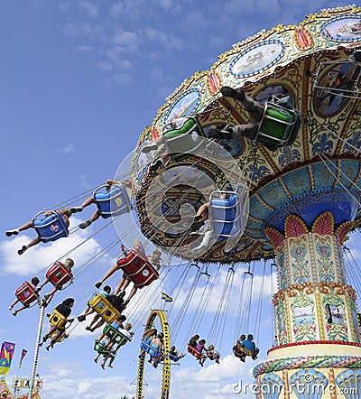 Fairground Carousel Spinning Round Editorial Stock Photo - Image: 15818733
