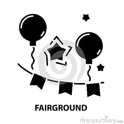 Fairground Icon, Black Vector Sign With Editable Strokes, Concept ...
