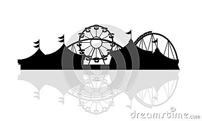 Fairground Silhouette Stock Illustration - Image: 62310026