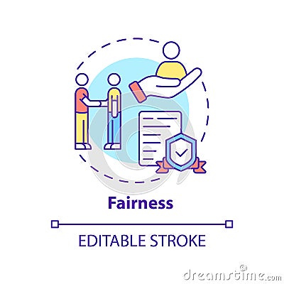 Fairness Concept Icon Cartoon Vector | CartoonDealer.com #243772593