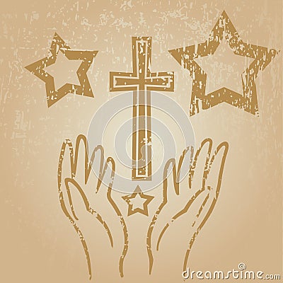 Faith Hands Vector Illustration | CartoonDealer.com #39825094