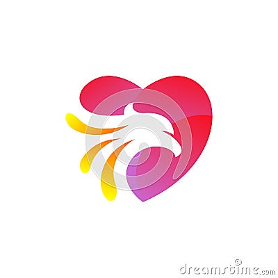 Falcon Love Vector Logo | CartoonDealer.com #99164716