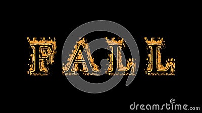 Fall Fire Text Effect Black Background Stock Video - Video of ...