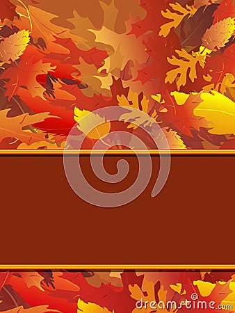 Fall Foliage Notecard Cartoon Vector | CartoonDealer.com #3622701