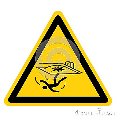 Fall Hazard Symbol Sign Isolate On White Background,Vector Illustration ...