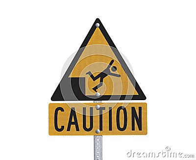 Fall Risk Caution Sign Royalty Free Stock Photos - Image: 18610908