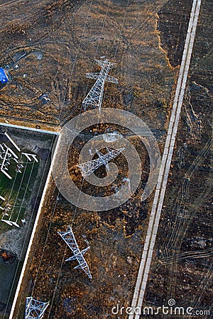 Fallen Electrical Towers Stock Image | CartoonDealer.com #13420219